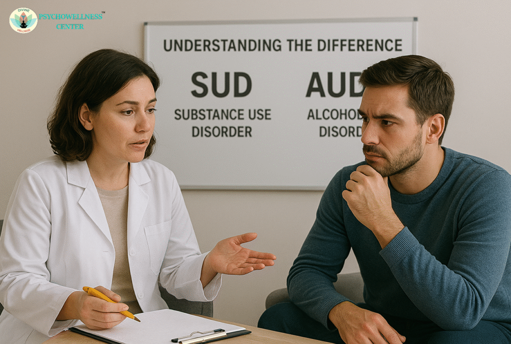 Understanding the Difference between SUD and AUD - Psychowellness Center